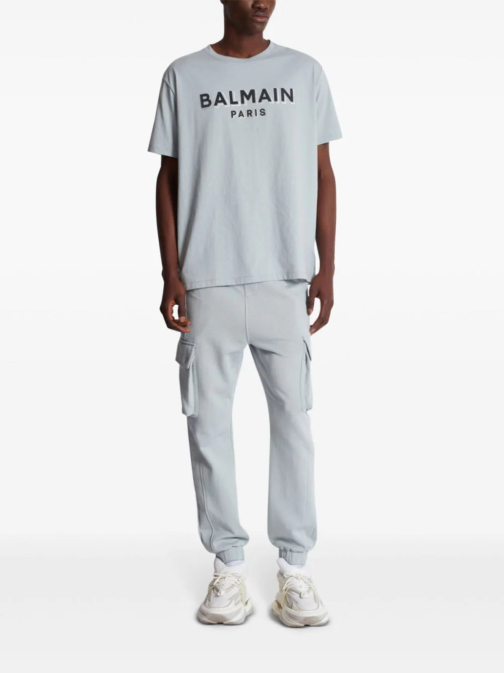 Balmain Print Cargo Sweatpants Grey – Jet Mexico