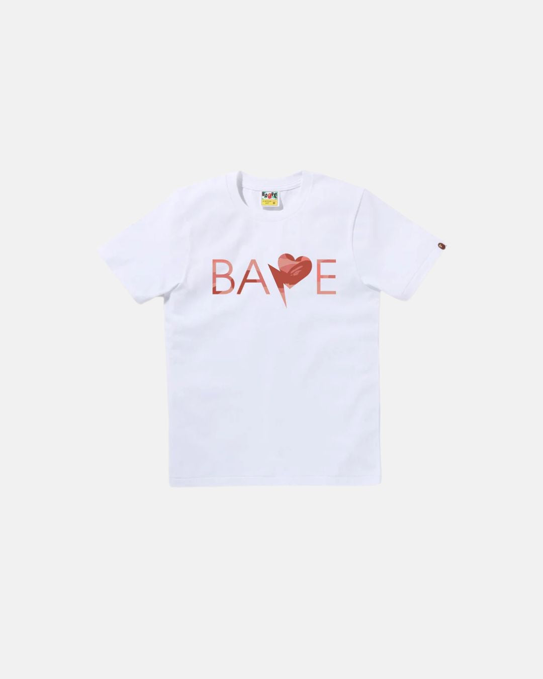 Bape 1St Camo Heart Bape Logo Tee L White X Pink – Jet Mexico