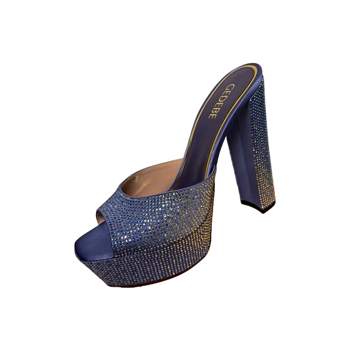 Gedebe Women Jery Crystal Degrade Satin Indigo + Crystal Degrade Viole ...