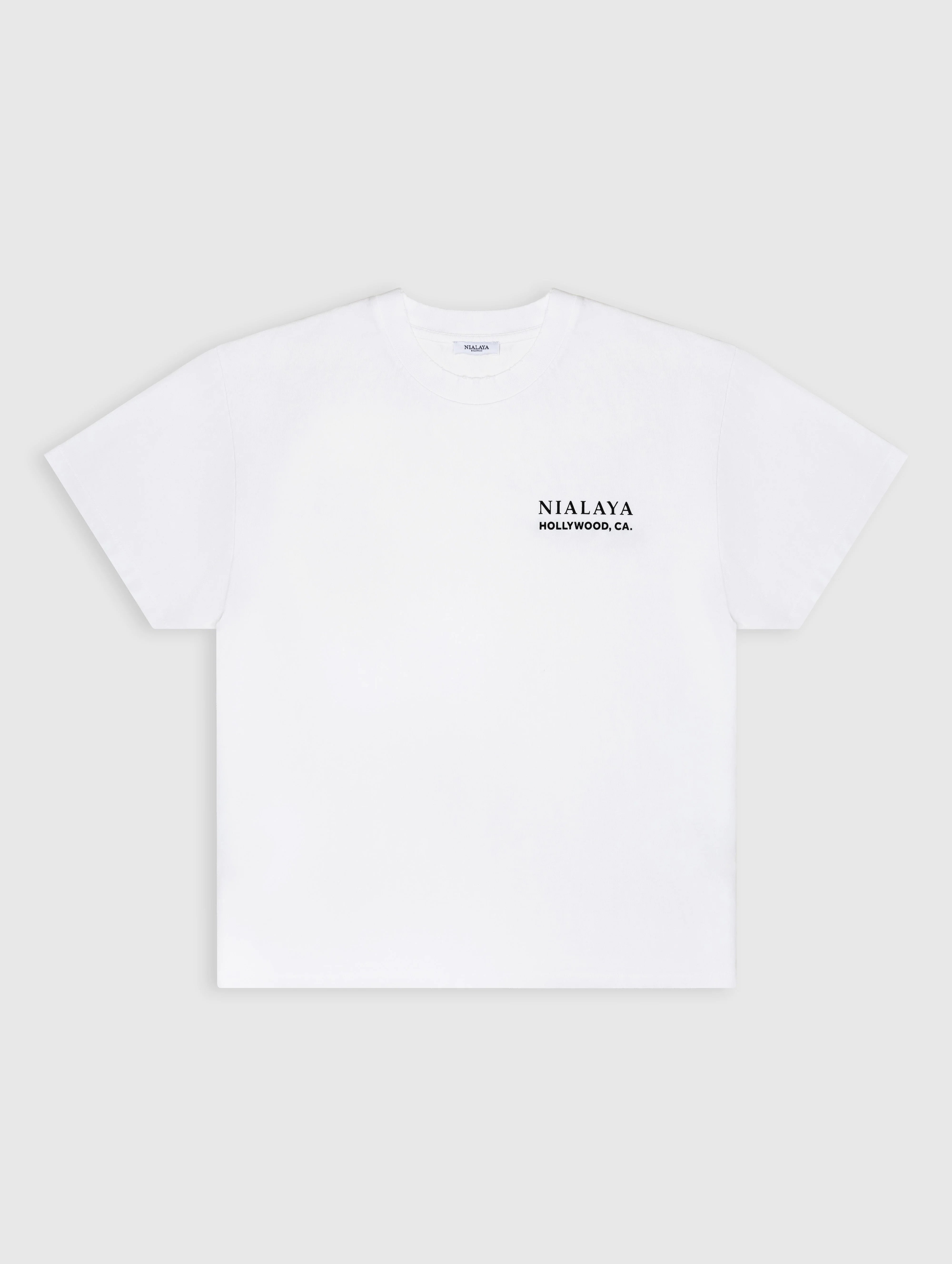 Classic Nialaya Logo Tee in White – Jet Mexico