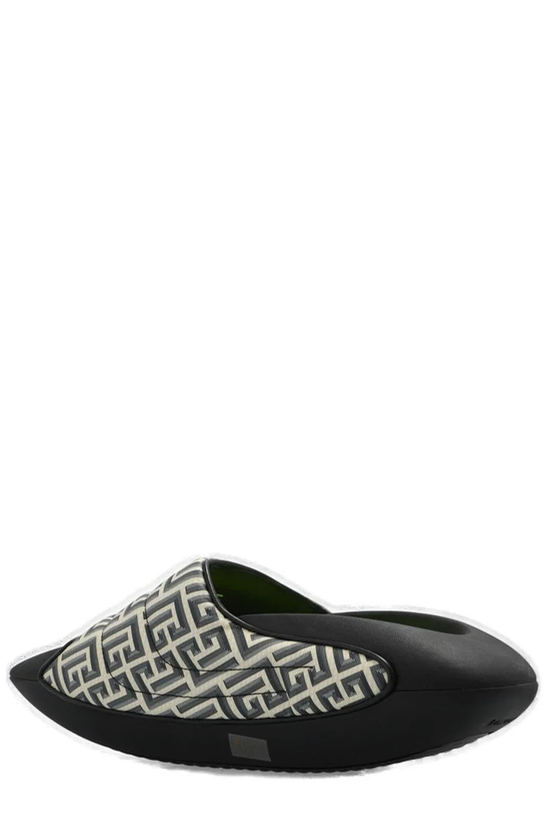 Balmain Quilted Leather B-IT Mules With Balmian Monogram Print Black ...